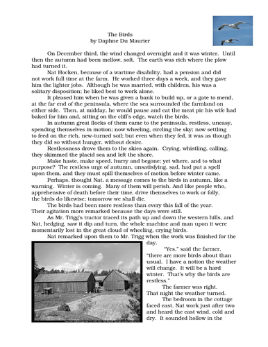 Examining narrative The Birds by Daphne du Maurier (AQA GCSE Language ...