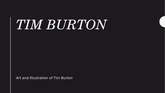 Tim Burton artist research page (KS4) | Teaching Resources