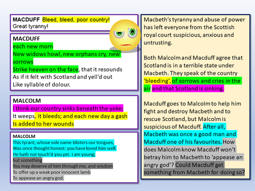 Macbeth Malcolm and Macduff | Teaching Resources