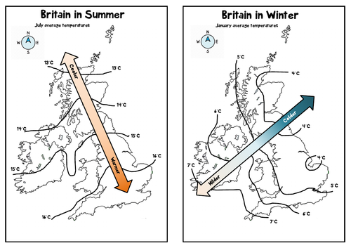 British Weather (Climate, Temperature, Rainfall)- KS3 Geography L8-9 ...