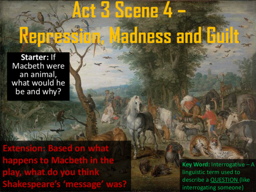 Act 3 Scene 4 Macbeth GCSE English Literature 9-1 | Teaching Resources