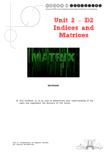 BTEC Level 3 Computing Unit 2 Booklets - Updated 2019 | Teaching Resources