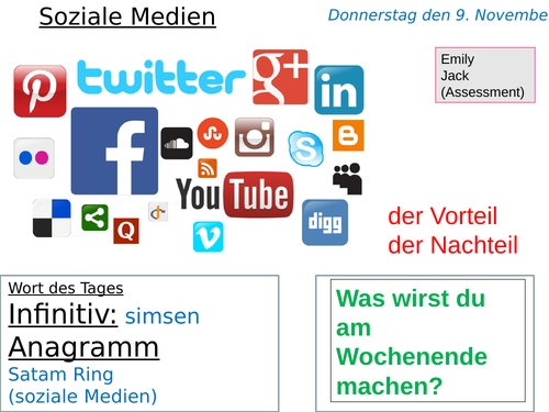 German: Social Media | Teaching Resources
