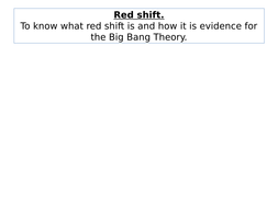 AQA Red Shift | Teaching Resources