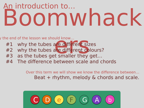 BOOMWHACKER | Getting Started | Teaching Resources