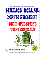 Spend a Million Dollars Project- Math Activity Challenge | Teaching ...