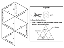 Capacity Game: Math Tarsia Puzzle | Teaching Resources