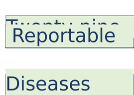 The Twenty-nine reportable diseases, an overview wall display. Health ...