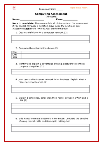 GCSE Computer Science (OCR) - Complete lesson set for networks ...