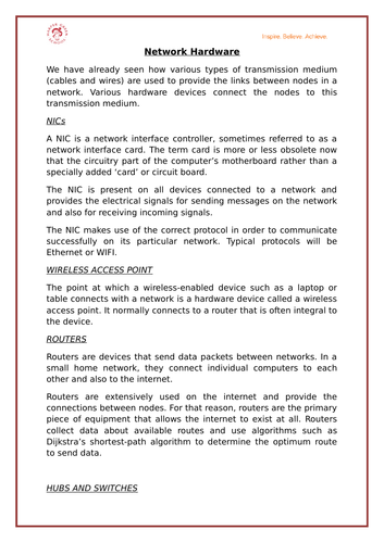 Gcse Computer Science Ocr Complete Lesson Set For Networks