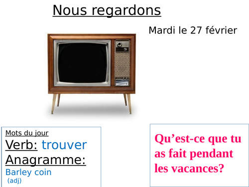 French: TV Programmes | Teaching Resources