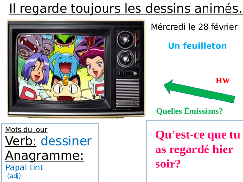 French: TV Programmes | Teaching Resources