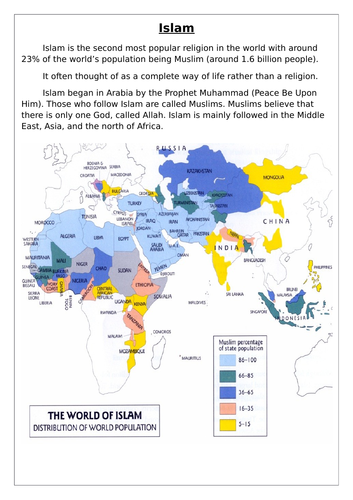 Islam information handout | Teaching Resources