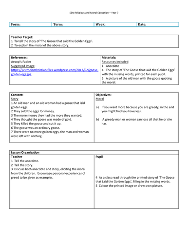 Aesop's Fables: ‘The Goose that Laid the Golden Eggs’ (Wk 10/12 ...