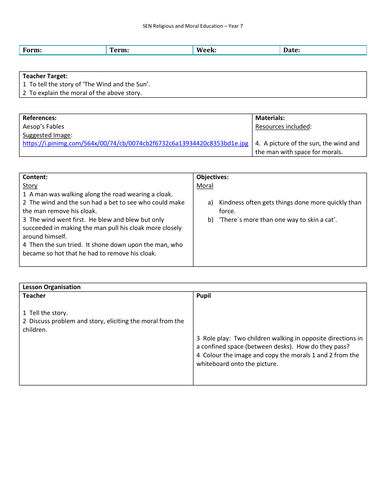 Aesop's Fables: ‘The Wind and the Sun’ (Week 11/12) | Teaching Resources