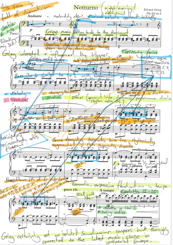 Grieg Notturno Op. 54. No.4-Annotated | Teaching Resources