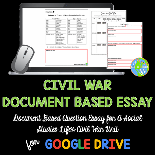 Civil War DBQ Essay for Google Drive | Teaching Resources