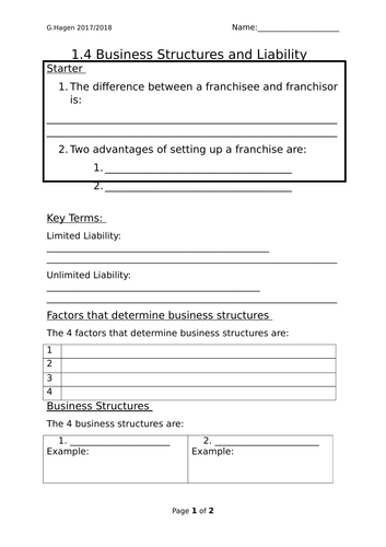 Full Set of Lessons for 1.4 Making the Business Effective for New 9-1 ...