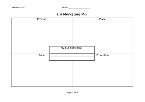 9-1 New Edexcel GCSE Business 1.4 Introduction to marketing mix Lesson ...