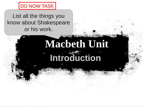 Macbeth Simplified - Full Unit of Work | Teaching Resources