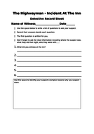 The Highwayman 8 Lesson Plans Overview | Teaching Resources