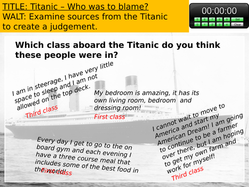 Titanic - who was to blame? | Teaching Resources