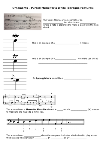 Purcell Music for a While | Teaching Resources