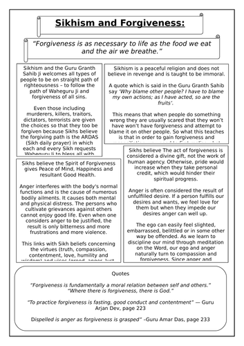NEW AQA RELIGIOUS STUDIES GCSE 2016: THEME E - FORGIVENESS | Teaching ...