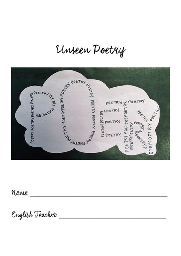 Unseen Poetry - Homework Booklet | Teaching Resources