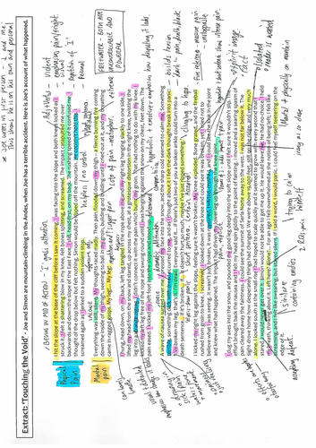 Touching the Void Language Analysis - GCSE English Language Paper 2 Q2 ...