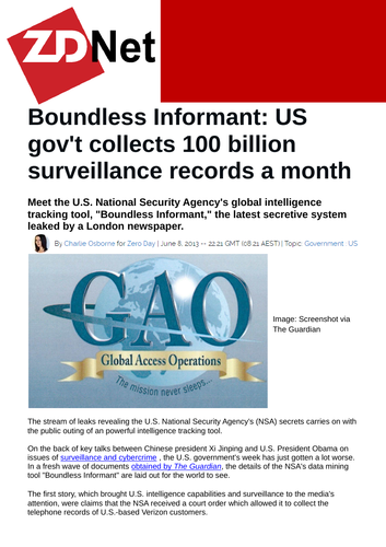 Stasiland - Boundless Informant: US gov't collects 100 billion ...