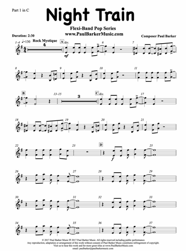 Night Train (Flexi-Band Score & Parts) | Teaching Resources