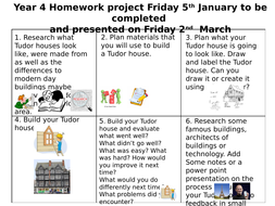 Tudor House Homework Project | Teaching Resources