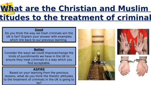 AQA A GCSE Theme E Religion, Crime and Punishment: Lesson 4 How are ...