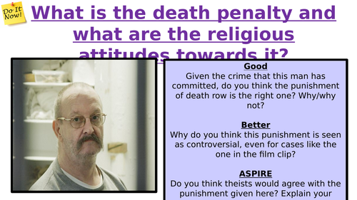 AQA A GCSE Theme E Religion, Crime and Punishment: Lesson 6 What is the ...