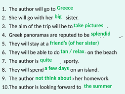 Mes prochaines vacances | Teaching Resources