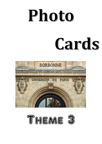 NEW GCSE FRENCH PHOTOCARDS THEME 3 SCHOOL, EDUCATION & EMPLOYMENT ...