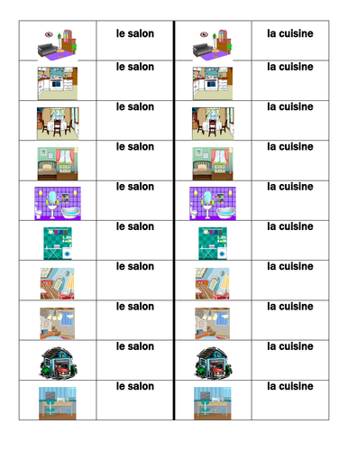 Maison (House in French) Dominoes | Teaching Resources