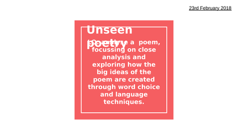 The New Colossus - unseen poetry | Teaching Resources