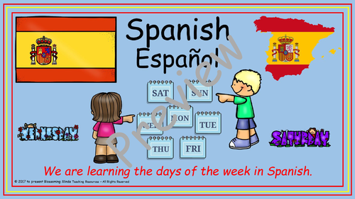 Spanish Days of the Week Lesson and Resources | Teaching Resources