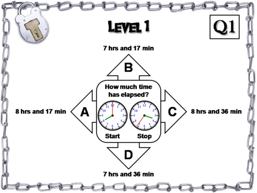 Elapsed Time: Math Escape Room | Teaching Resources
