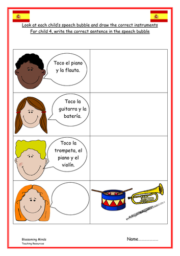 Spanish Lesson and Resources - Musical Instruments | Teaching Resources