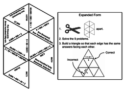 Expanded Form: Math Tarsia Puzzle | Teaching Resources