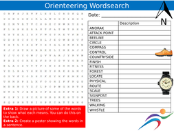 Orienteering Wordsearch Puzzle Sheet Keywords Settler Starter Cover ...