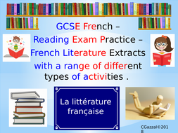 French GCSE – Higher Tier - French Literature – Reading Comprehensions ...