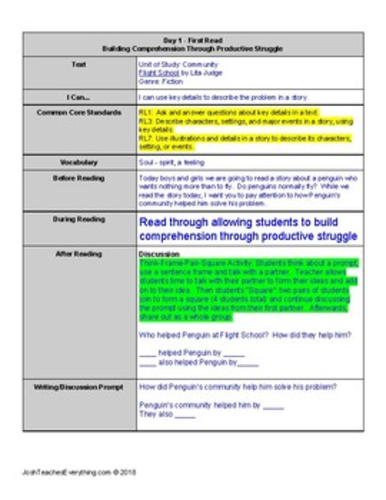 Flight School by Lita Judge Lesson Plan and Activities | Teaching Resources