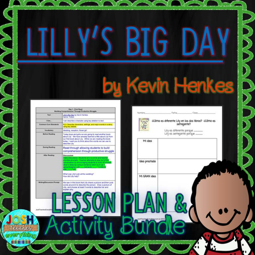 Lilly's Big Day by Kevin Henkes Lesson Plan | Teaching Resources