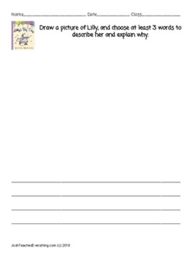 Lilly's Big Day by Kevin Henkes Lesson Plan | Teaching Resources