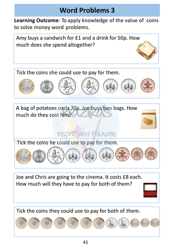 Money Year 3 Workbook - White Rose Maths | Teaching Resources