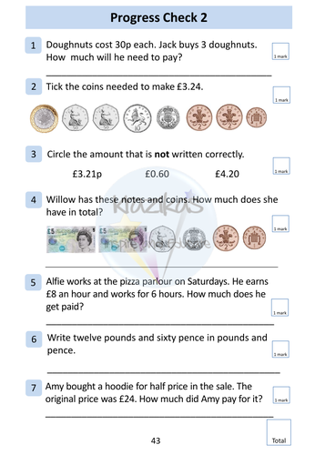 Money Year 3 Workbook - White Rose Maths | Teaching Resources